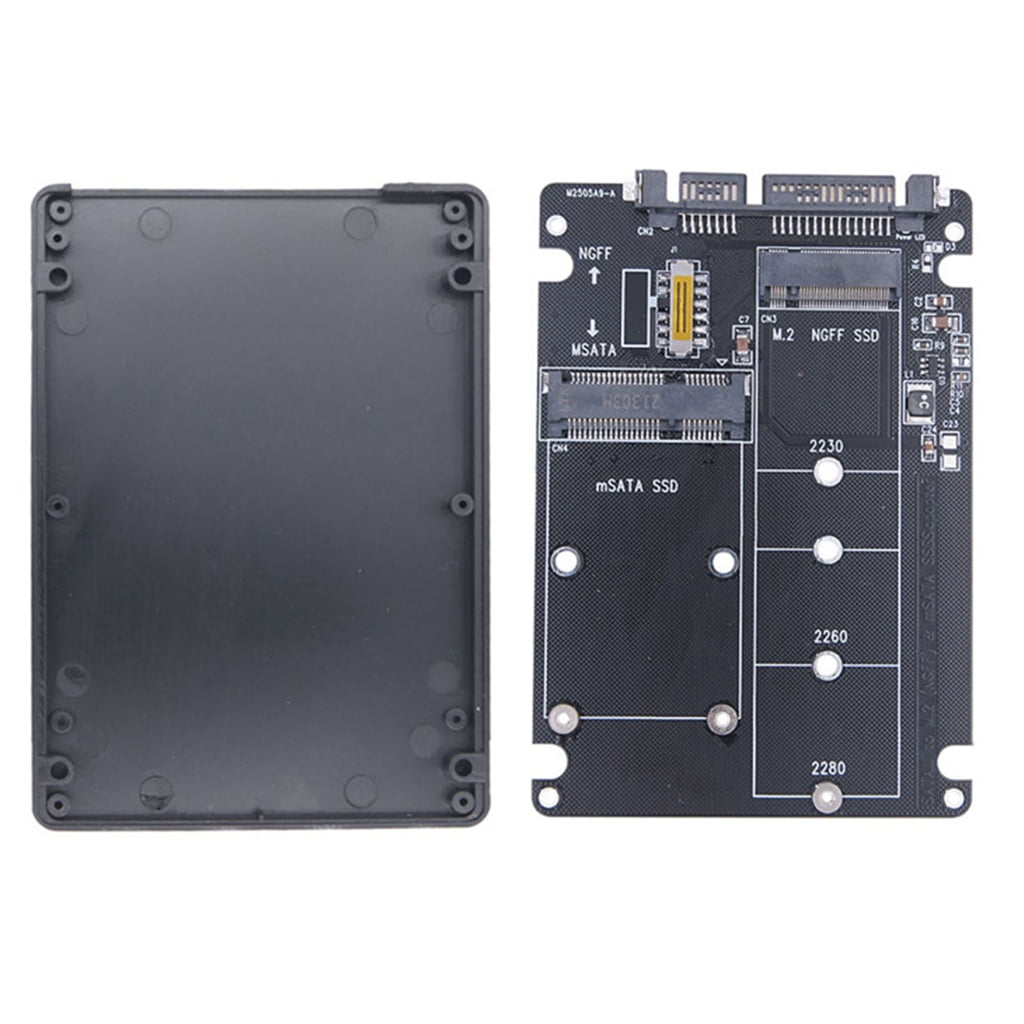 Tizuqe M.2 NGFF And MSATA To SATA3 Adapter, Double Slot SSD Interfaces ...