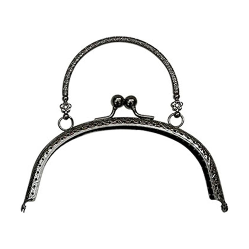 Tizuqe Metal Purse Bag Kiss Clasp Lock Frame Handle Clutch Retro ...
