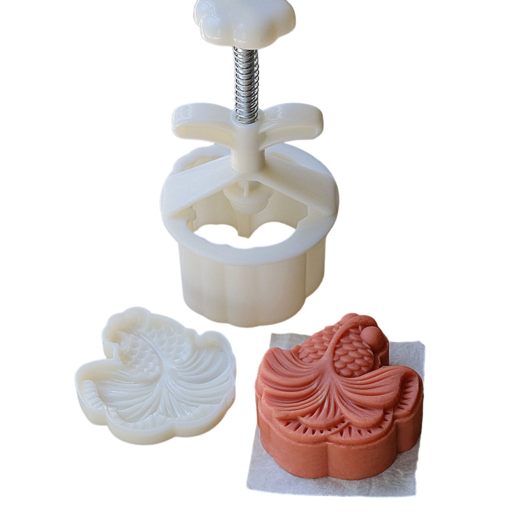 Tizuqe MidAutumn Festival Moon Cake Maker Peach Flower Moon Cake Molds ...