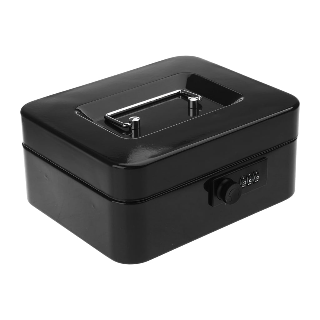 Tizuqe Money Bank Cash Deposit Box Steel Tin Security Safe Petty for ...