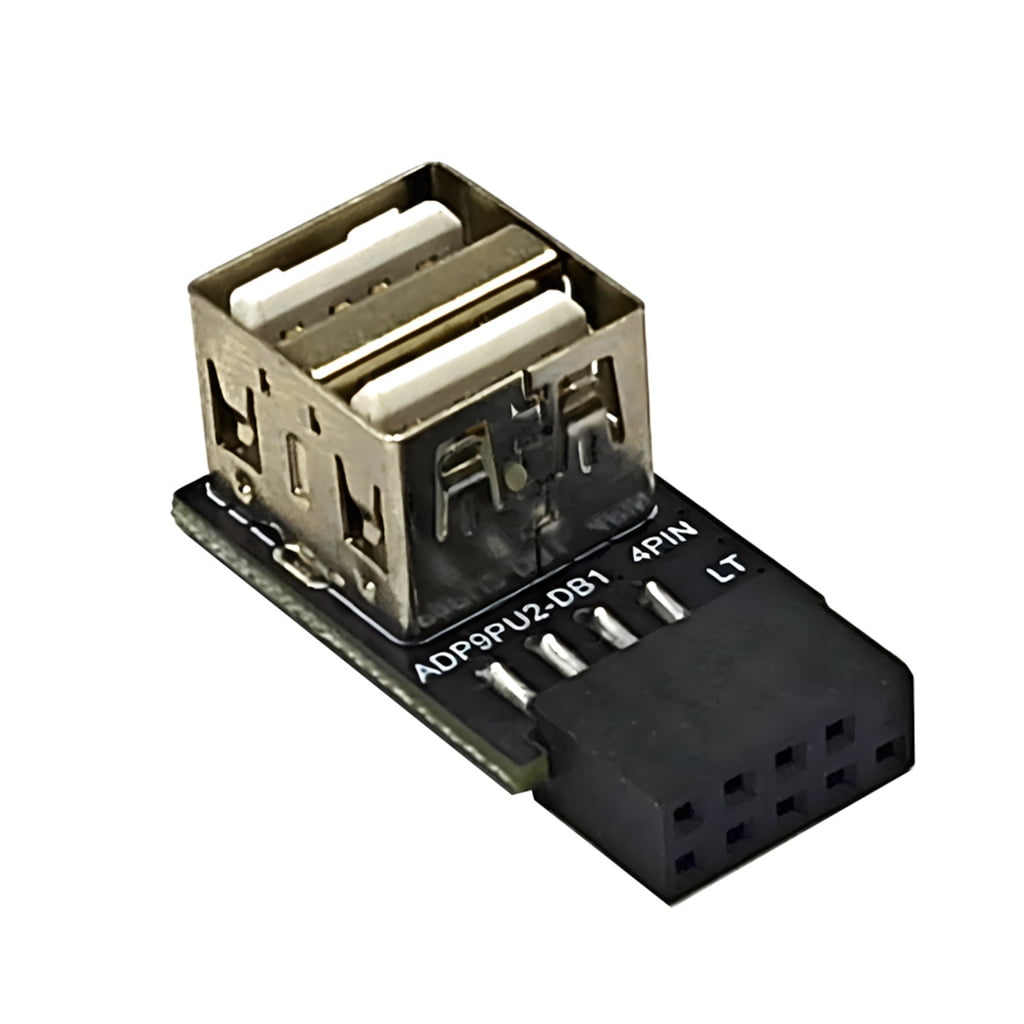 Tizuqe Motherboard USB 2.0 to 9Pin Front Connector Converter Mainboard 9Pin USB 2.0 - Walmart.com