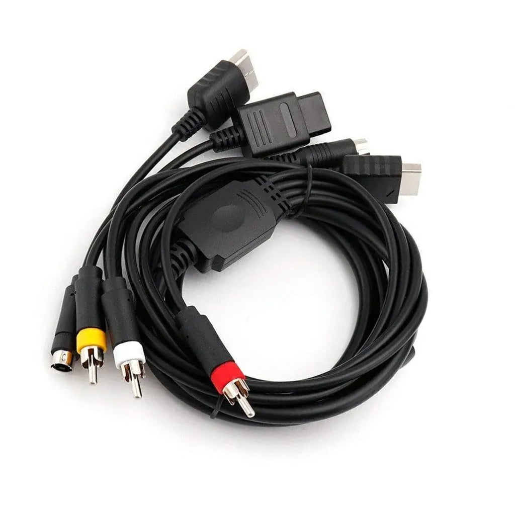 Tizuqe Multi Consoles AV Cable for N64 DC128 Gaming Consoles 1.80m Long ...
