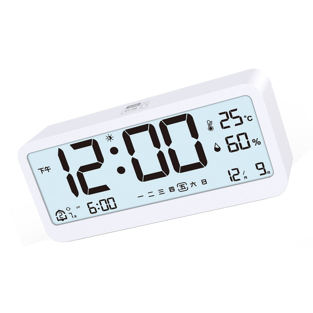 Tizuqe Multifunctional Digital Clock Noiseless Table Clock with ...