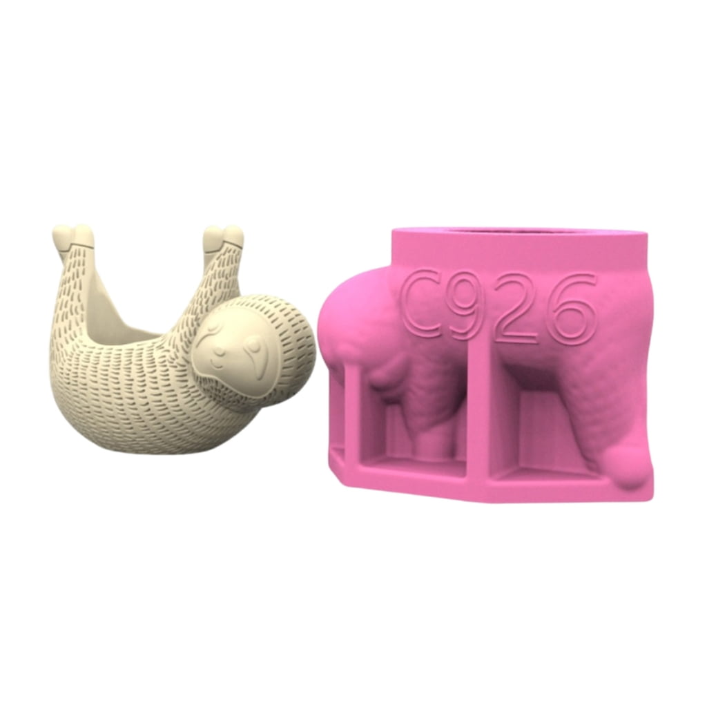 Tizuqe Multipurpose Plant Pots Mould Sloths Shape Silicone Texture ...