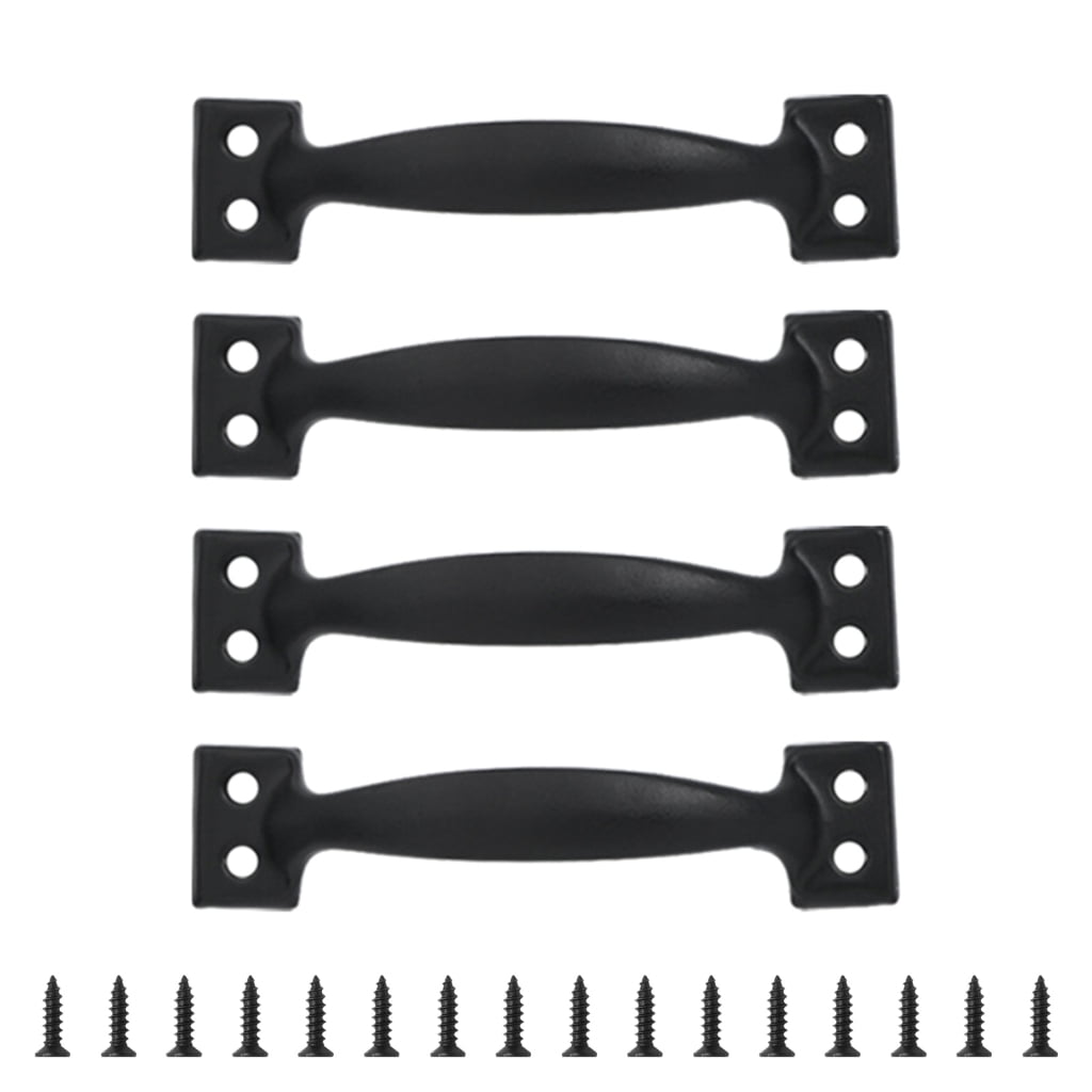 Tizuqe Pack Of 4 Iron Handles for Wood Fence Gates Metal Furniture Knob ...