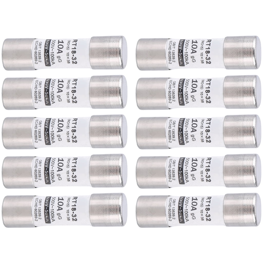 Tizuqe Pack of 10 Ceramic Metal Neozed Fuses Inserts 3.9cm Length Fuses ...