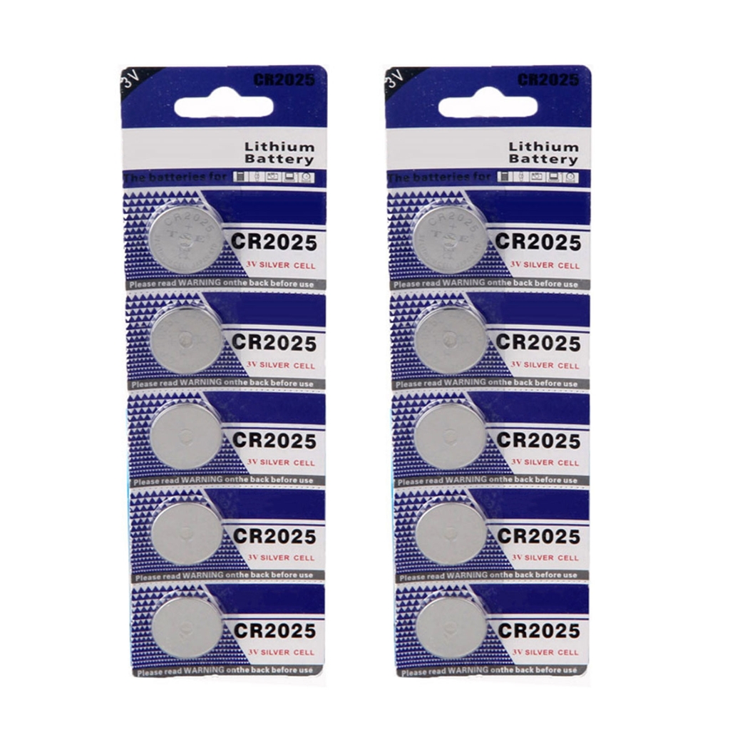 Tizuqe Pack of 5/10 CR2025 Button Cell Battery Coin Cells Battery for ...