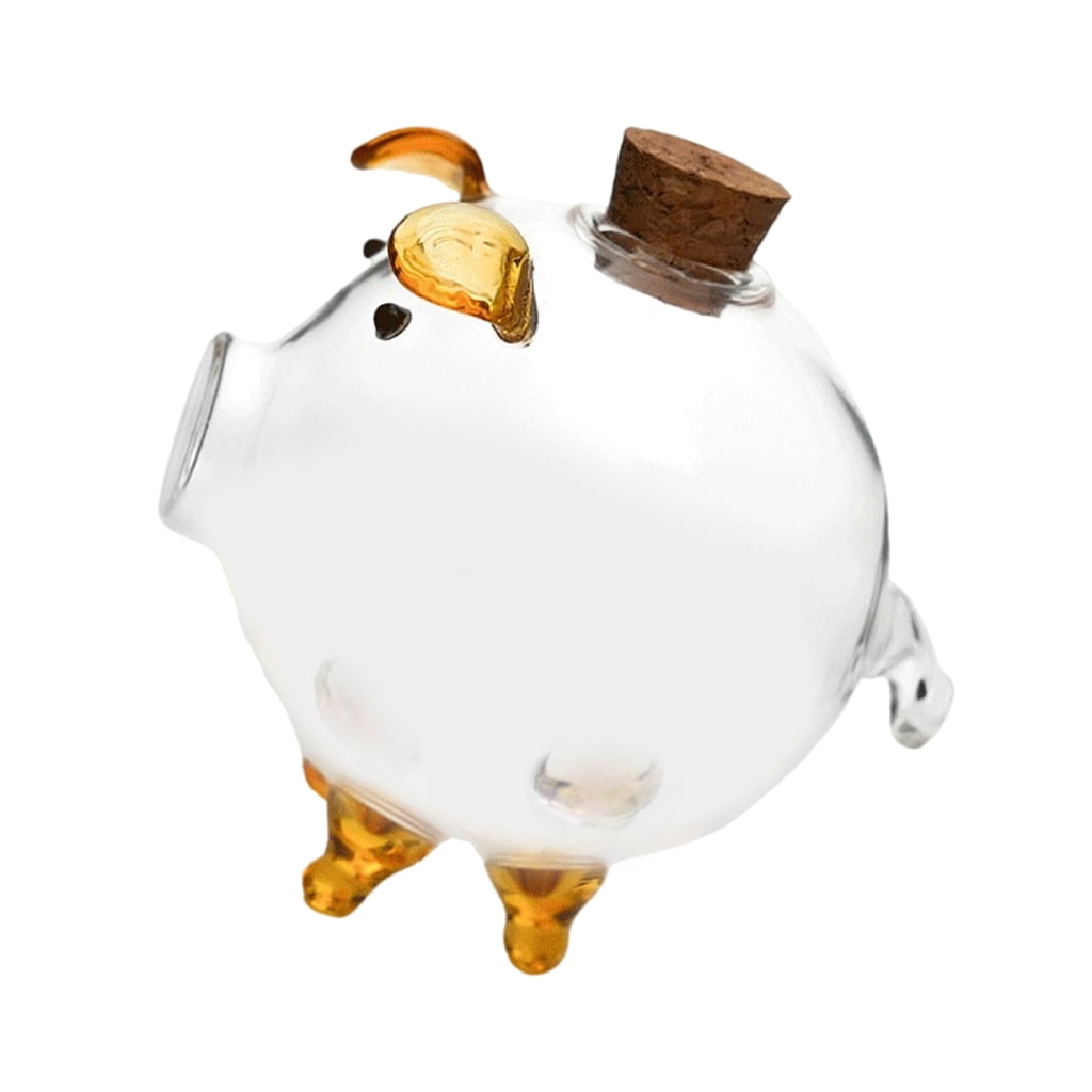 Tizuqe Pig Money Jar For Saving Coin And Cash Clear Glass Piggy Box ...