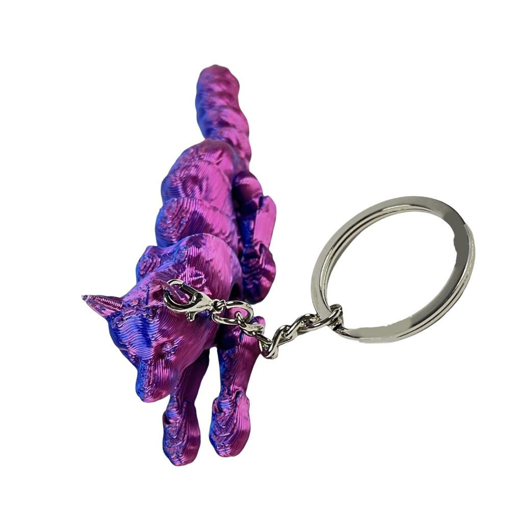 Tizuqe Realistic 3D Printed Wolf Keychain With Movable Joints for ...