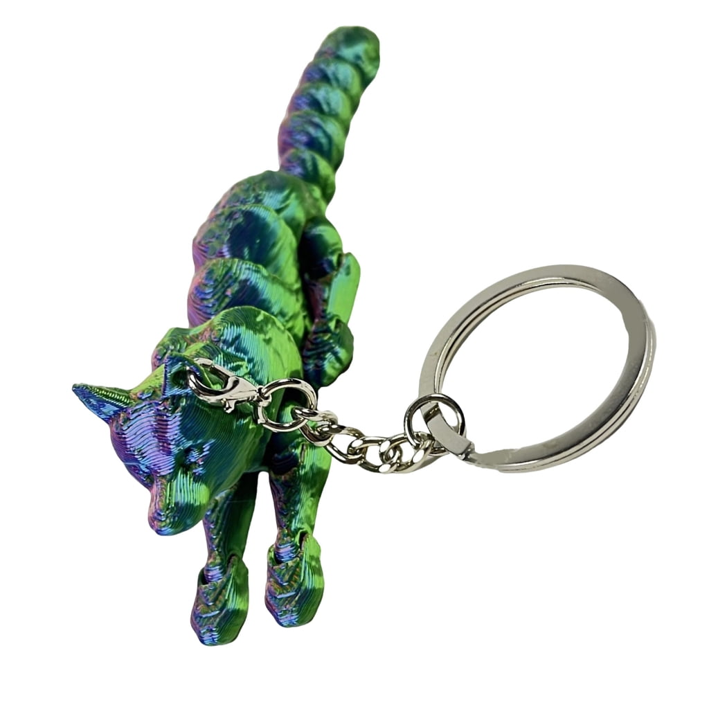 Tizuqe Realistic 3D Printed Wolf Keychain With Movable Joints for ...