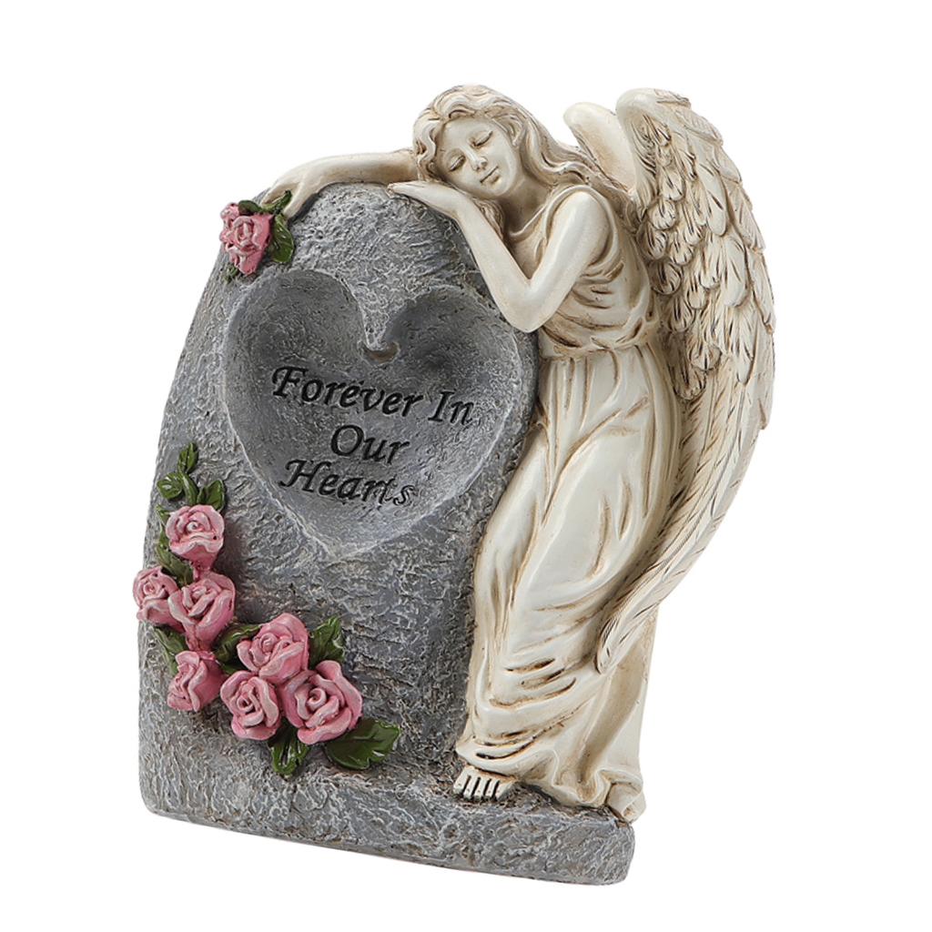 Tizuqe Solar Powered Angel Sculpture Memorials Vase Weather Resistant ...