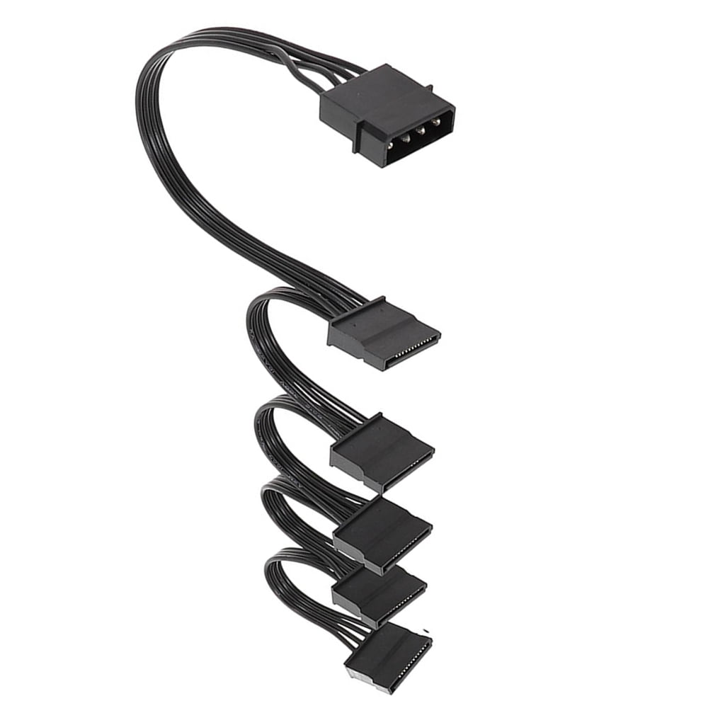 Tizuqe Sata to IDE 4Pin Power Adapter Converter Cable 1 to 5 Multi ...