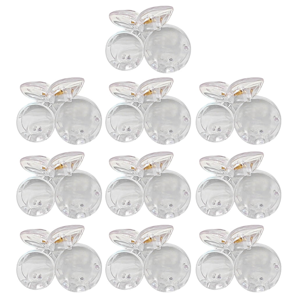 Tizuqe Set of 10 Clear Hair Grips Clear Acrylic Hair Grips DIY Hair Accessories Clear Hair Clip ...