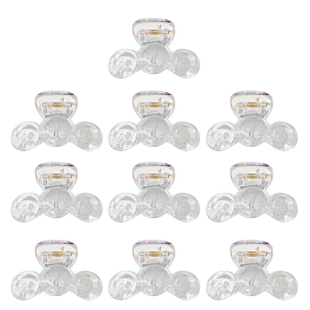 Tizuqe Set of 10 Clear Hair Grips Clear Acrylic Hair Grips DIY Hair ...