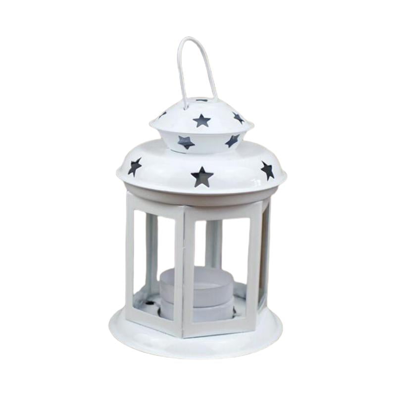 Tizuqe Simple European Style Wrought Iron Castle Candle Holder Hollow ...