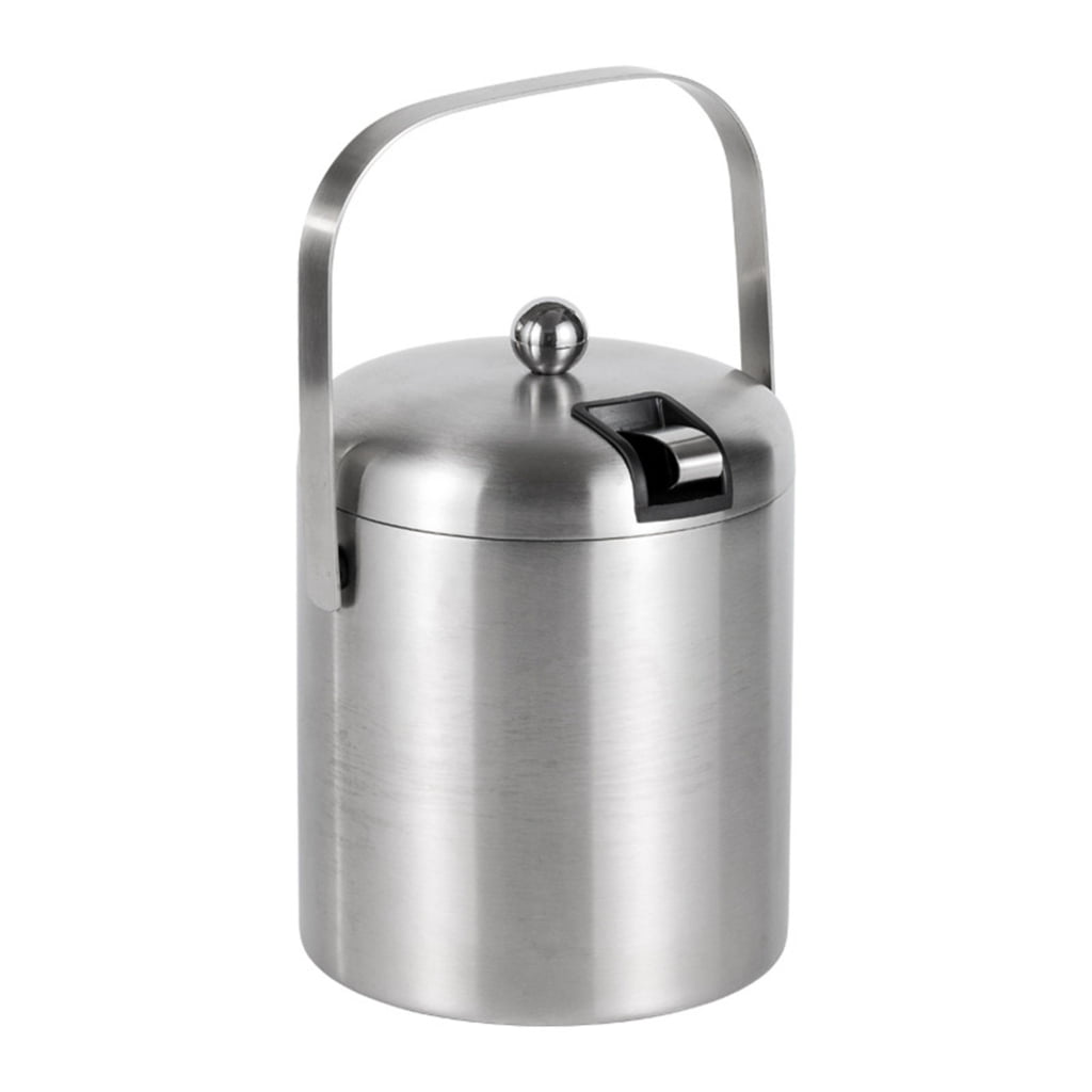 Tizuqe Small Insulated Ice Bucket with Lid and Tongs Convenient Ice ...