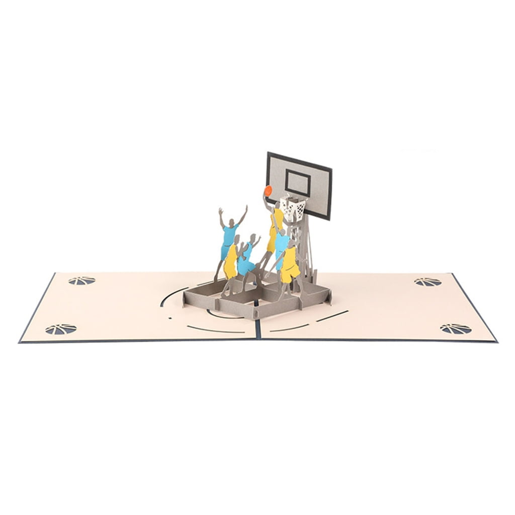 Tizuqe Sports Greeting Cards 3D Greeting Cards Basketball Themed ...