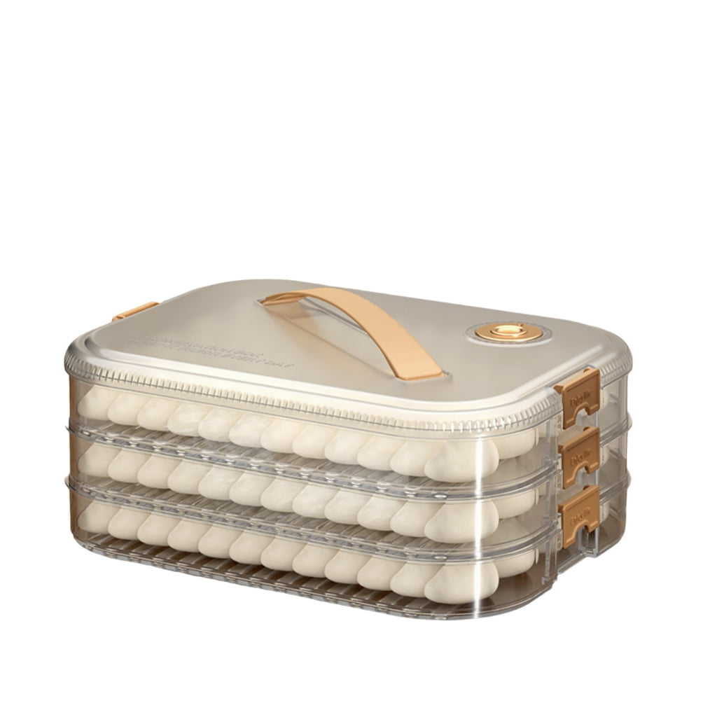Tizuqe Stackable Dumpling Storage Box with Lid Food Preservation ...