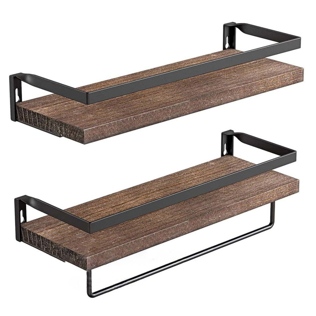 Tizuqe Stylish Floating Wall Shelf Wood Storage Holder Rack for ...