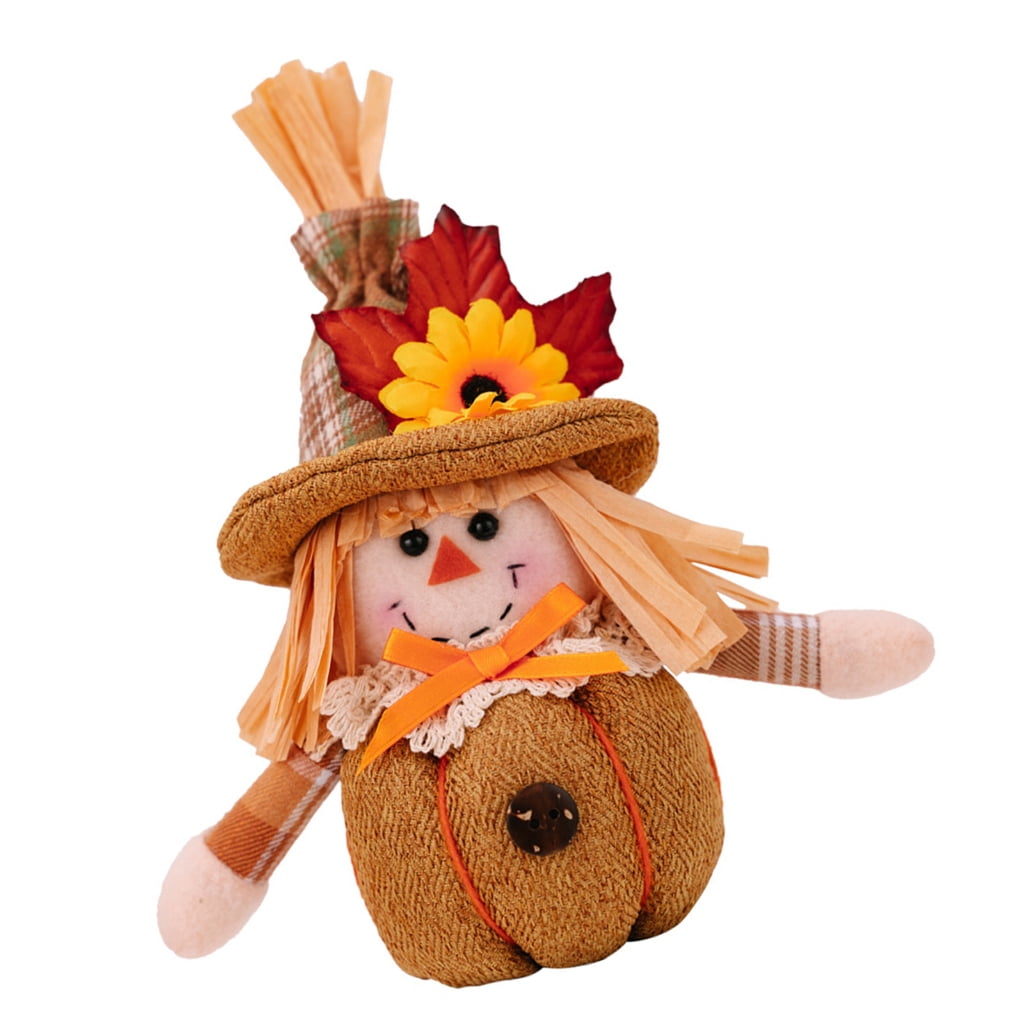 Tizuqe Thanksgiving Harvest Autumn Flower and Leaf Scarecrow Plush ...