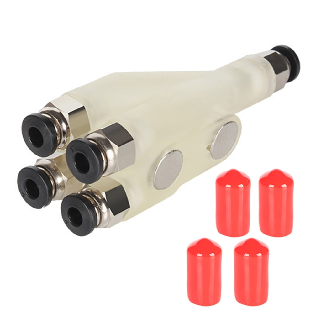 Tizuqe Transparently 4 Way 3D Printer Filament Guide Tube Adapter 4 In ...