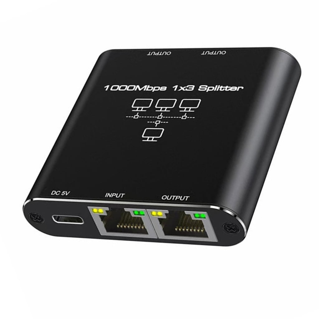 Tizuqe Triple Port Gigabit Networking Hub 1000Mbps Data Transfer for Gamers and Offices ...