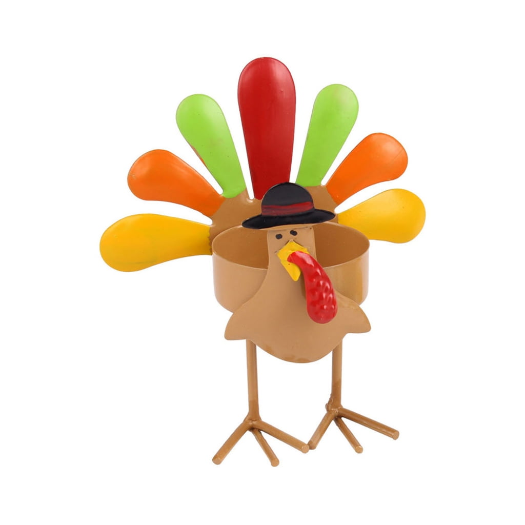 Tizuqe Turkey Tealight Candle Holder Thanksgiving Tabletop Standing ...