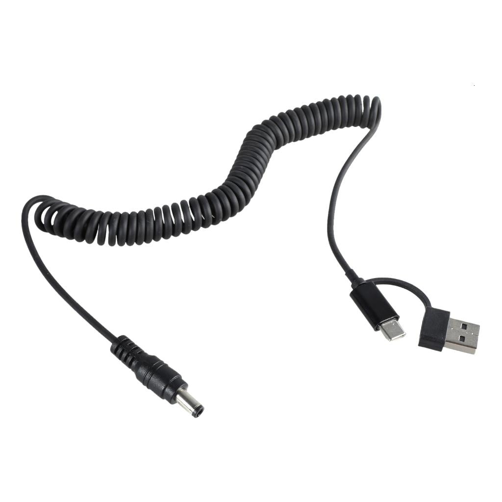 Tizuqe Type C USB Inputs to DC5525 5.5x2.5mm Male Spring Charging Cable ...