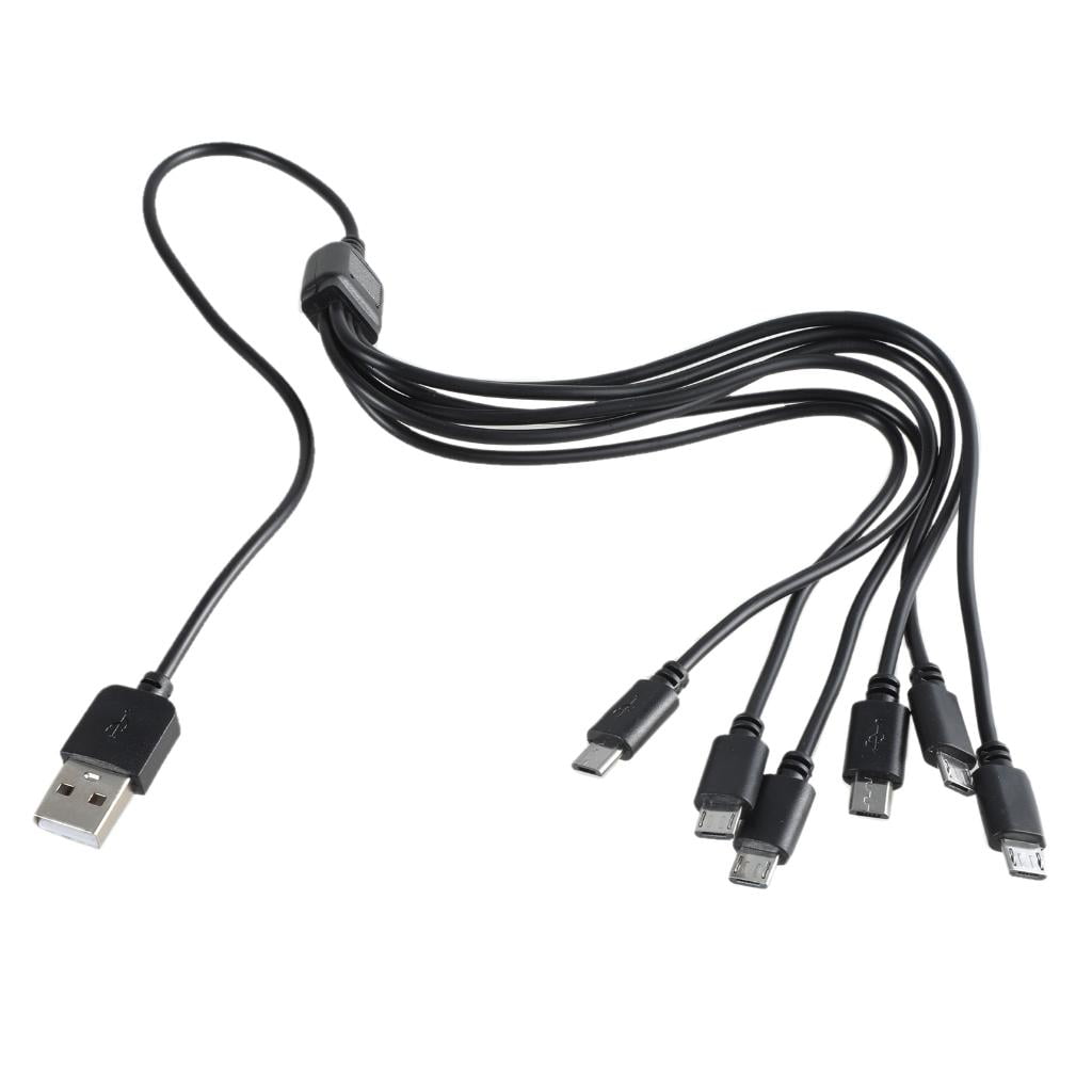 Tizuqe USB 5Pin Charging Cable 6 in 1 USB 2.0 Type A to 6 USB 5Pin Male ...