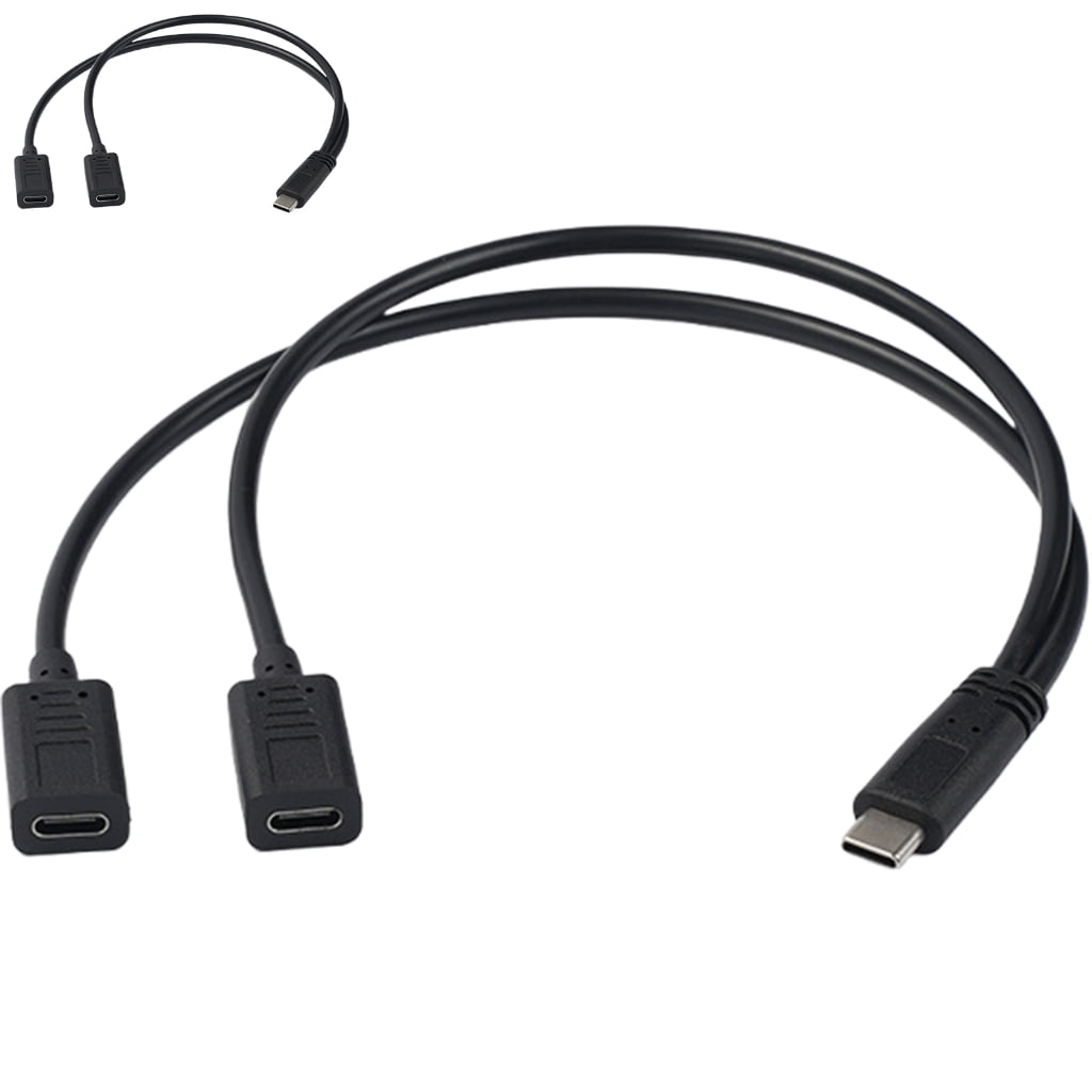 Tizuqe USB C Splitter Charge Cable USB Type C Female to Double USB Type ...