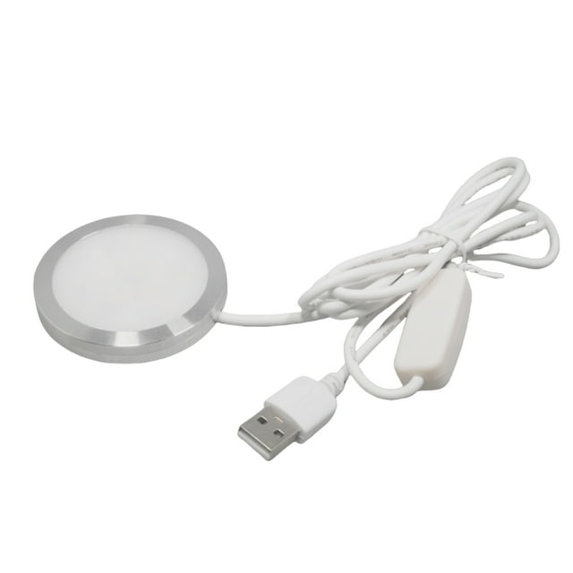 Tizuqe USB Power 5V3W LED Desk Lamp Round Base LED Under Cabinet Puck ...