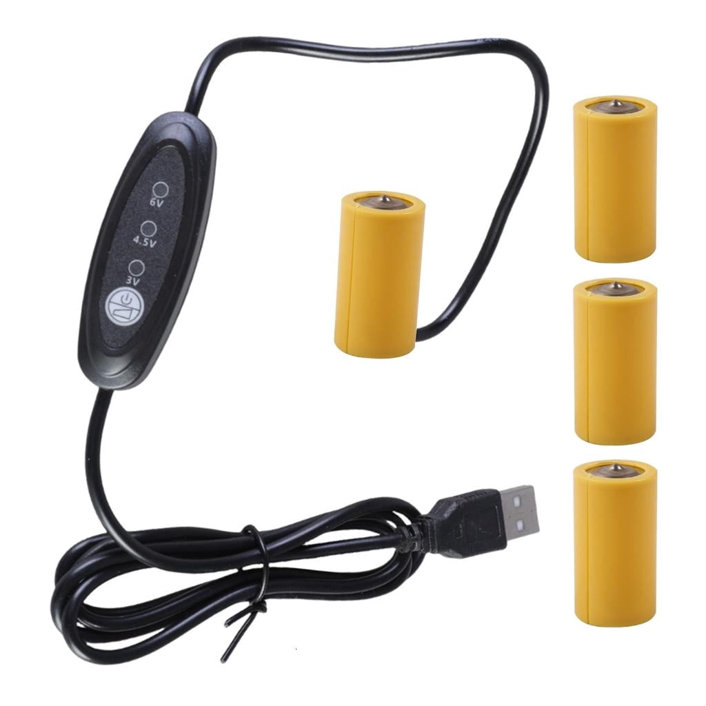 Tizuqe USB Power Converters 5V to 3V 4.5V 6V Battery Eliminators Cable ...