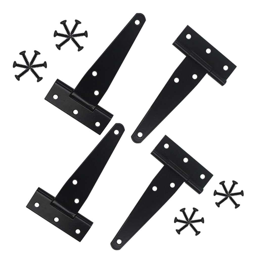 Tizuqe Upgrades T Hinges Rusts Resistant Metal Gate Hardware T Straps Shed Door Hinges Suitable ...