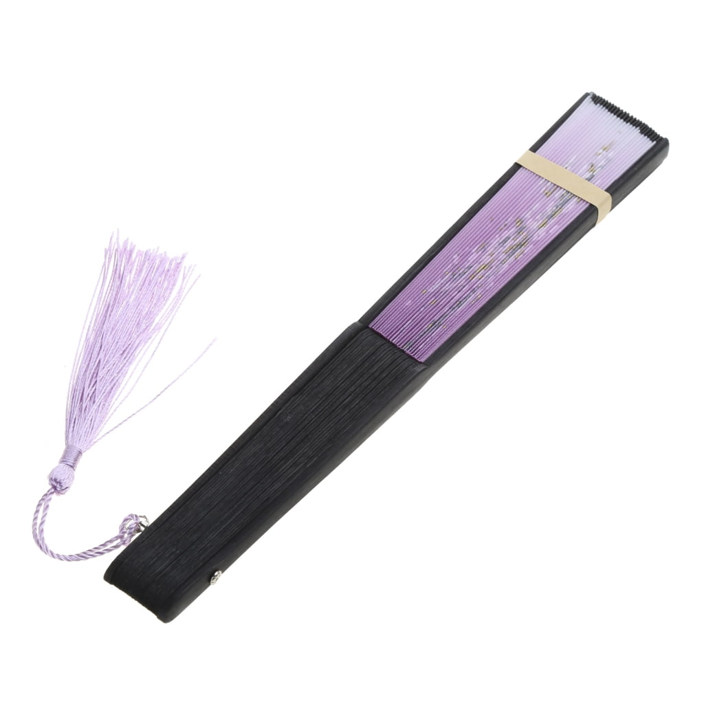 Tizuqe Vintage Handheld Fan Chinese Silk Fan with Bamboo Frame and ...