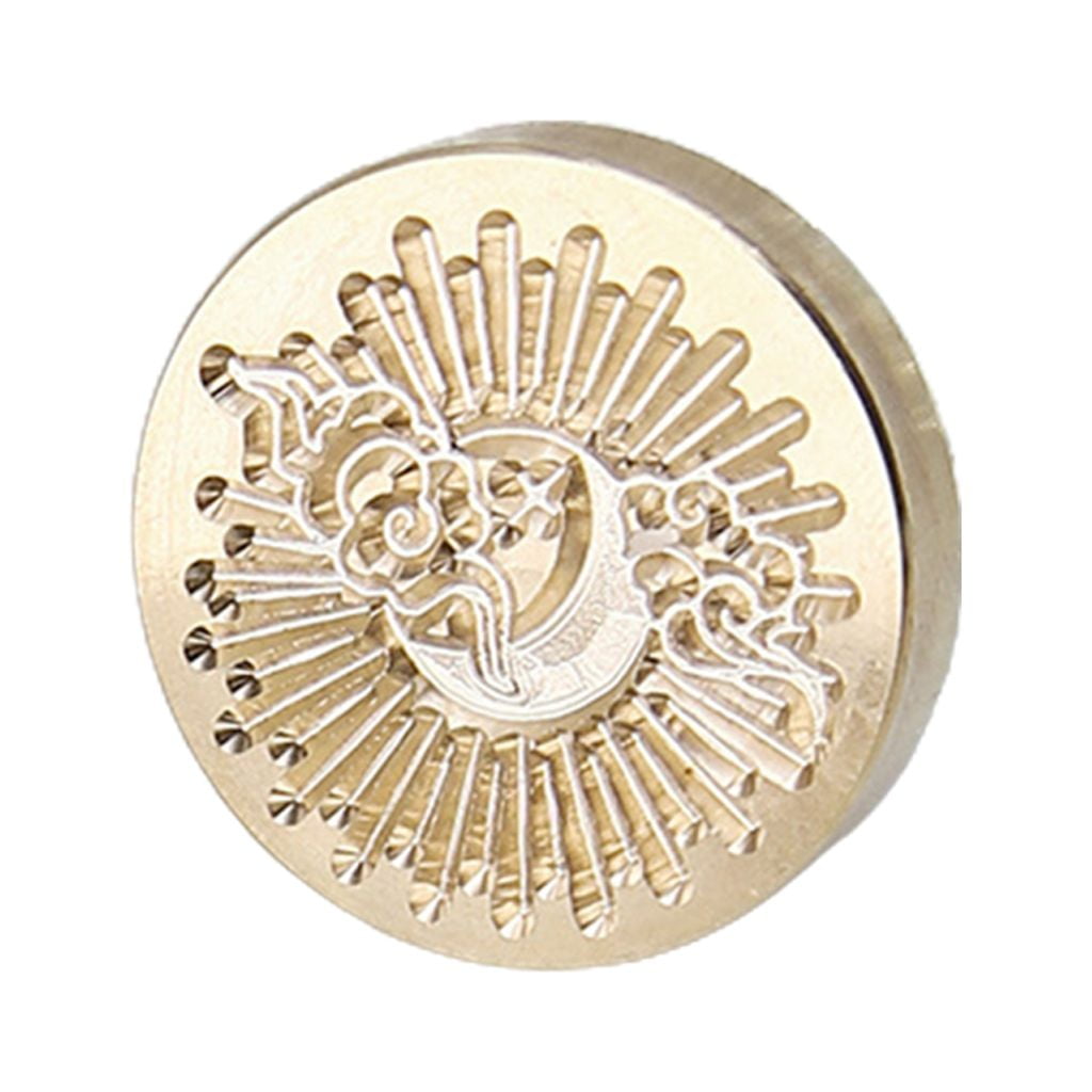 Tizuqe Wax Seal Stamp Head Replacement 25mm Moon Stars Sealing Wax ...