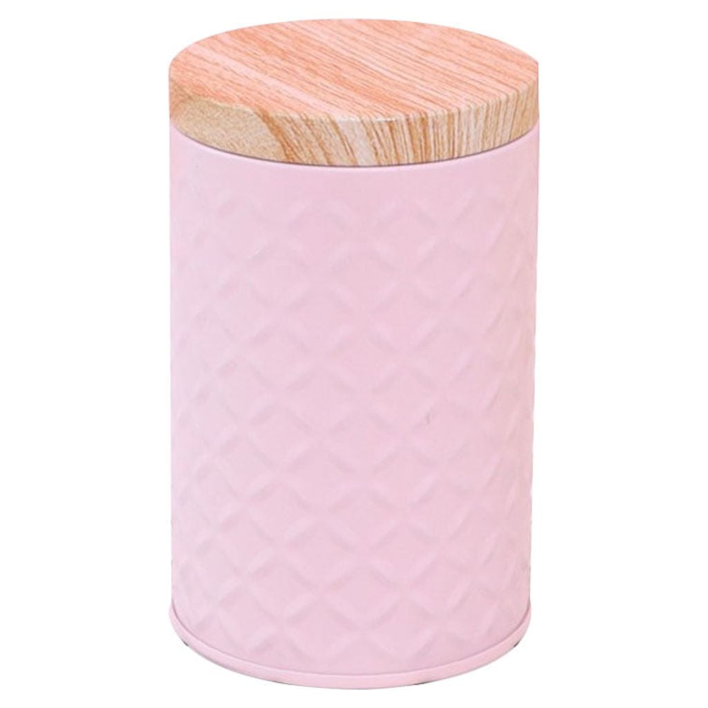 Tizuqe Wood Grain Tin Box Metal Storage Box Coffee Tea Cans Home ...