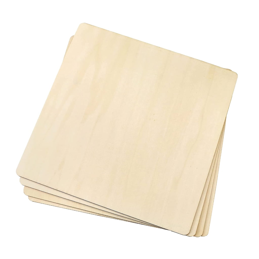 Tizuqe Wood Squares Unfinished Wood Sheets Unfinished Plywood Square ...