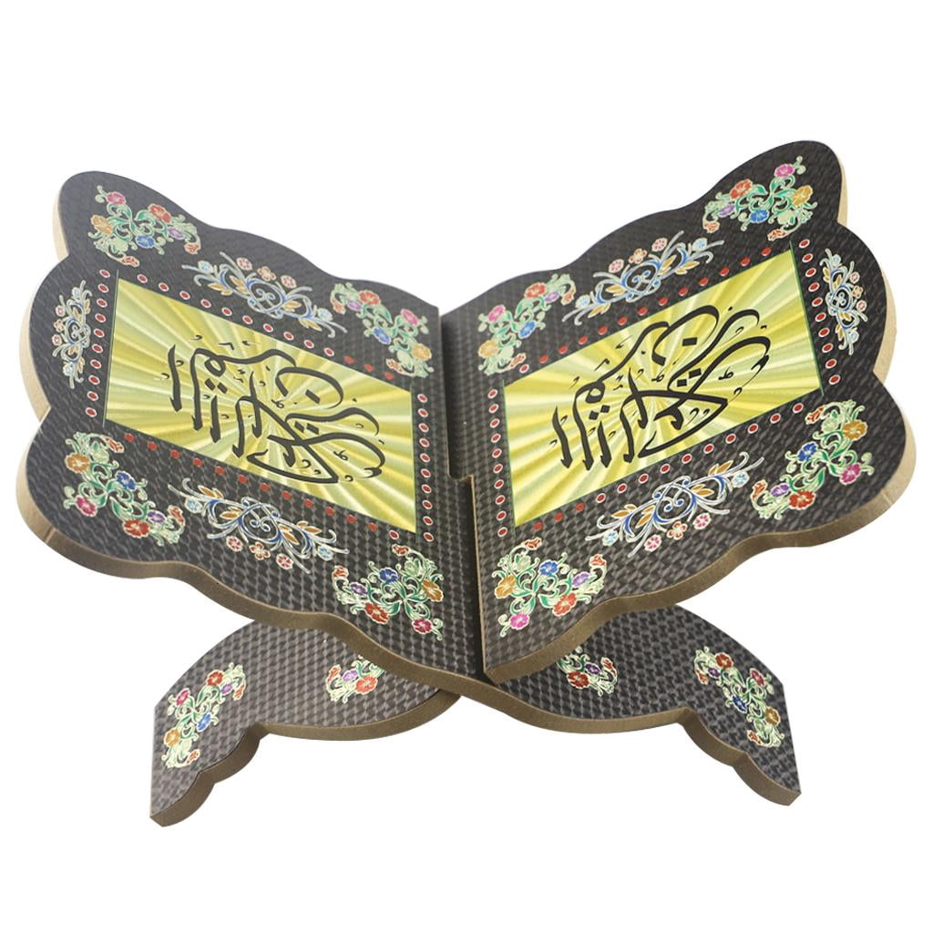Tizuqe Wooden Holy Bible Prayer Book Stand Holder Shelf Eid Ramadan ...