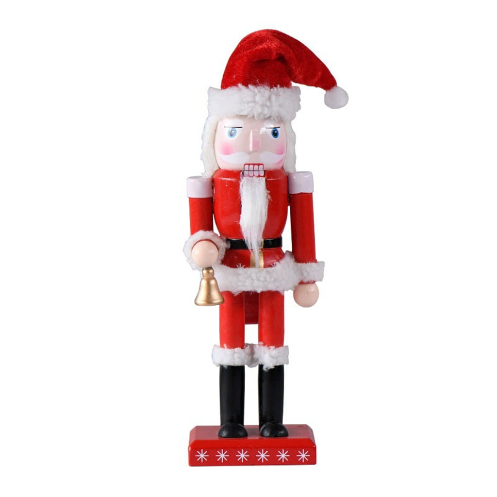 Tizuqe Wooden Santa Nutcracker Soldier Figures Christmas Decor Indoor ...