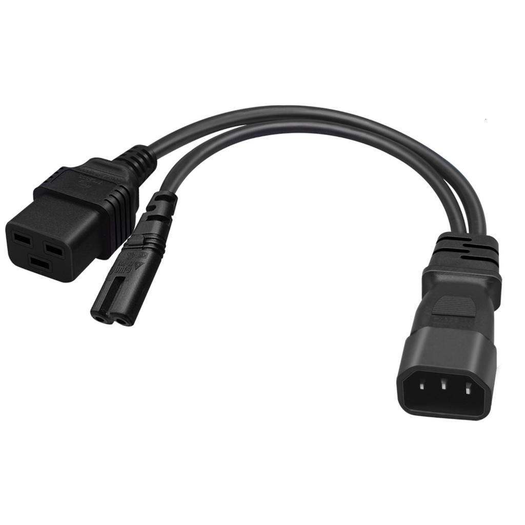 Tizuqe Y Splliter Power Cord IEC320 C14 Plug 3-Prong Male Power Cable Cord AC Power Adapter to ...