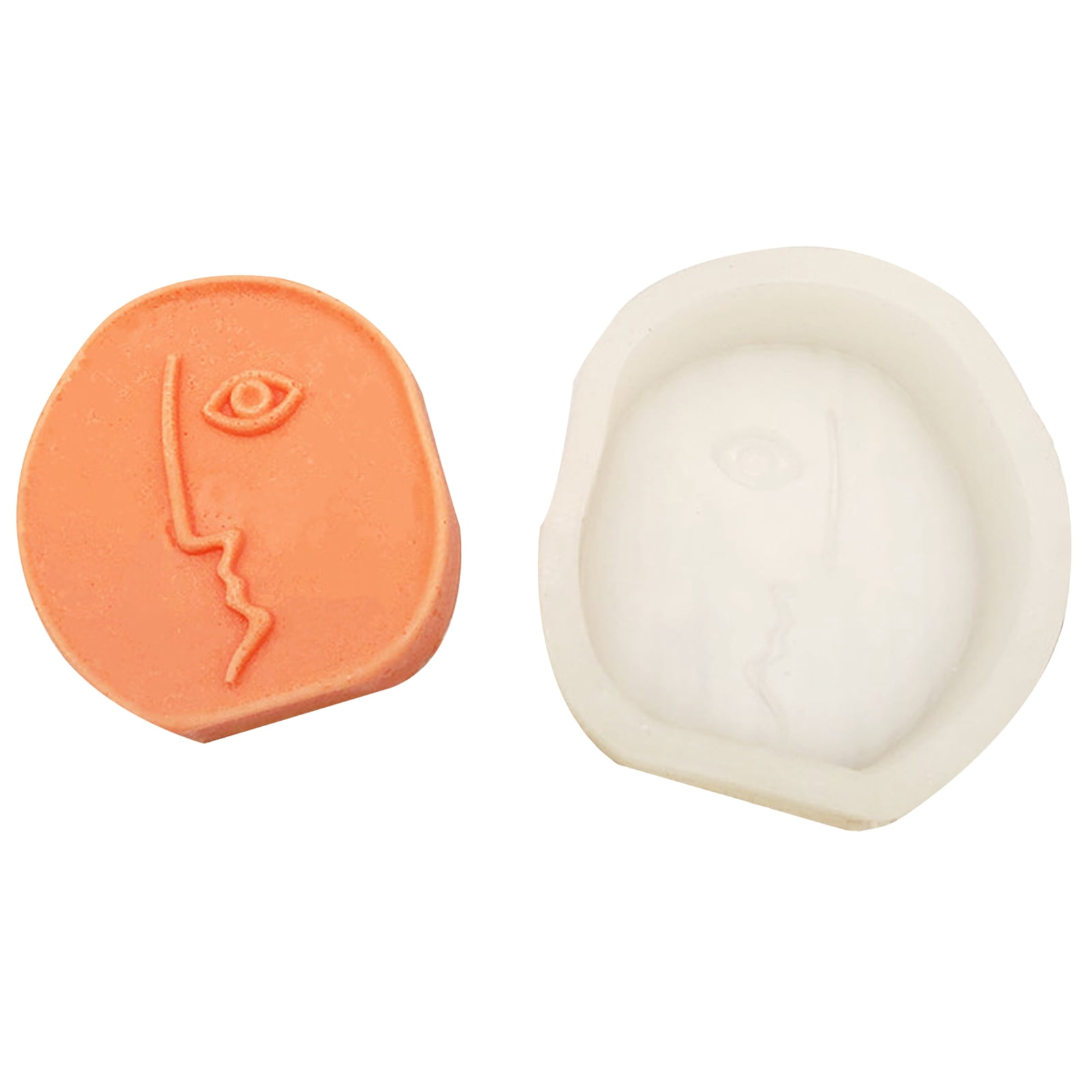 Tizuqe for Creative Face Shape Silicone Candles Mold Chocolate Mousse ...
