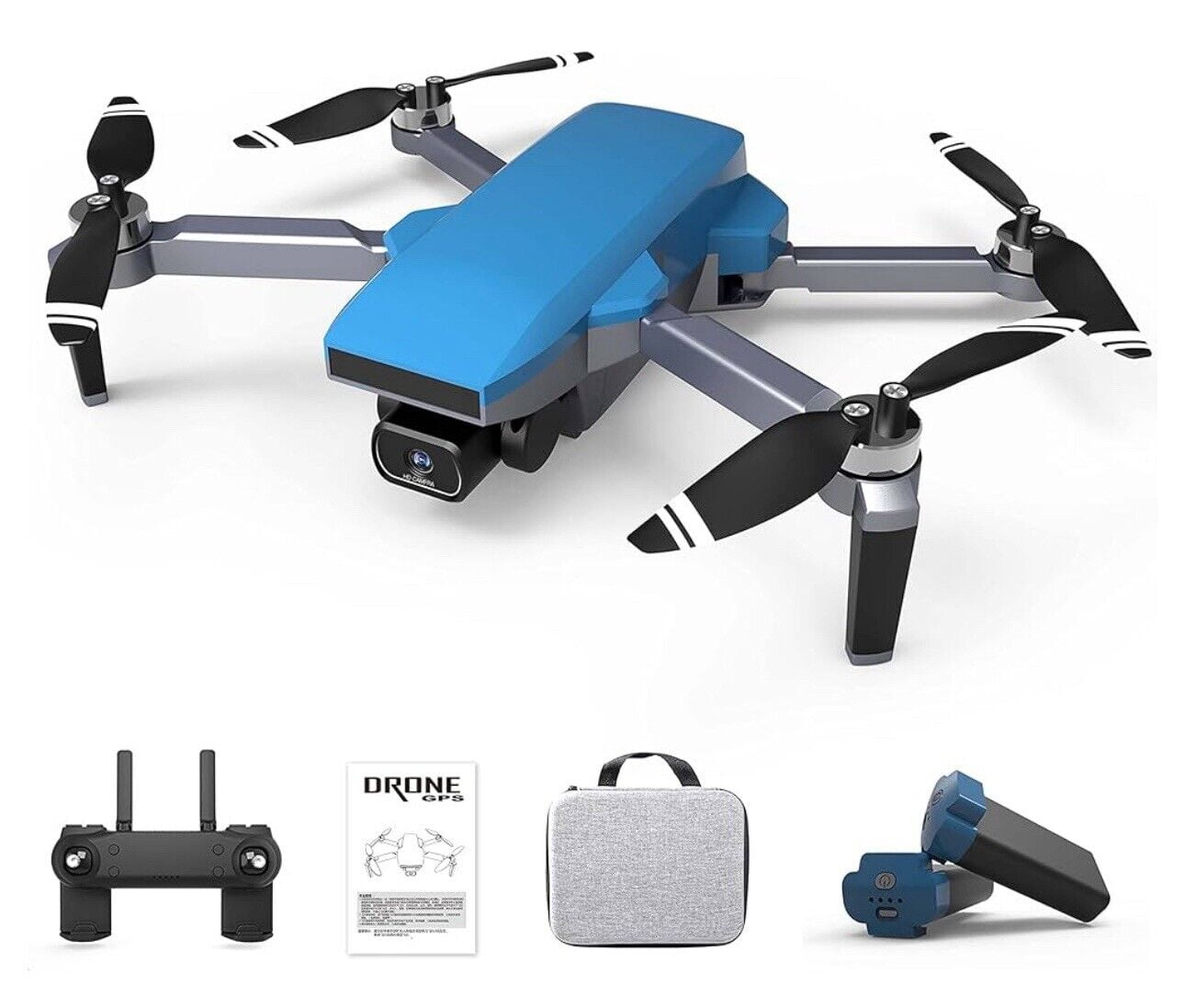 TizzyToy Brushless Motor Drone, Foldable GPS Drone with 4K Dual PTZ ...