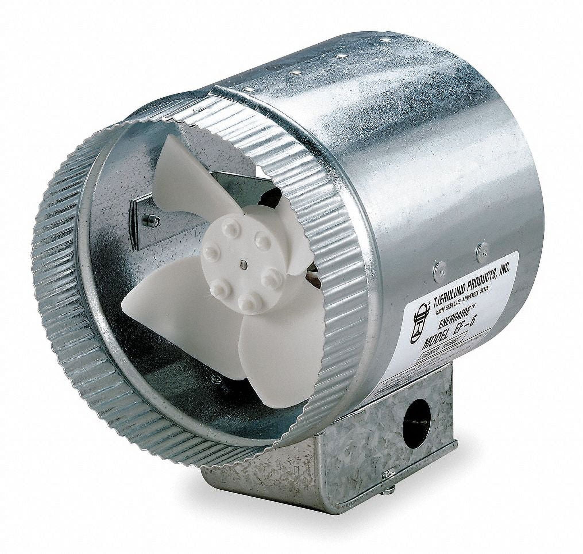 Tjernlund EF-6 Duct Booster Commercial Grade Duct Fan for 6 Inch Round ...