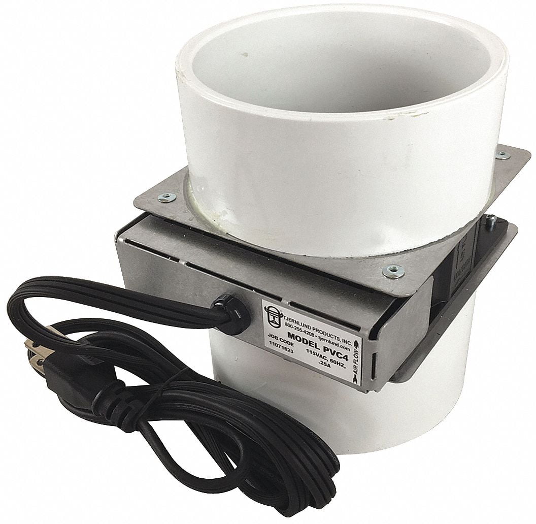 Tjernlund Products PVC Radon Booster Fan,16W,4" PVC4 - Walmart.com