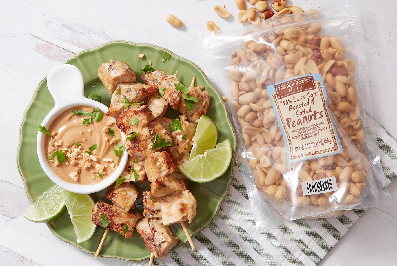 Tjs 50% Less Salt Roasted & Salted Peanuts-1 Lb - Walmart.com