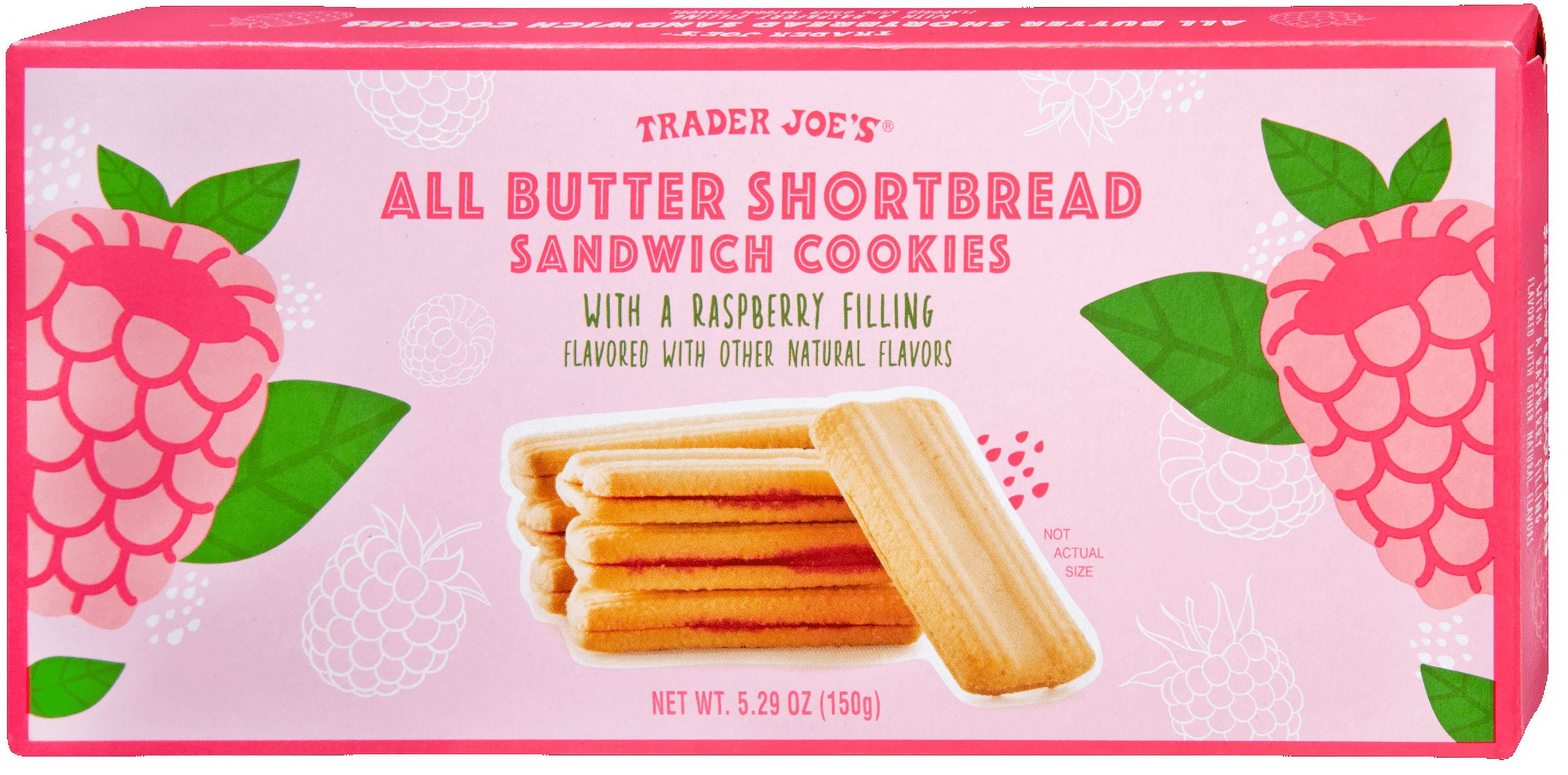Tjs All Butter Shortbread Sandwich Cookies with Raspberry Filling-5.29 ...