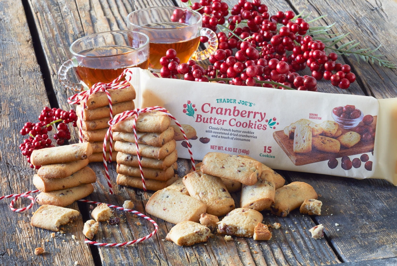 Tjs Cranberry Butter Cookies 4.93 Oz Packaging May Vary - Walmart.com