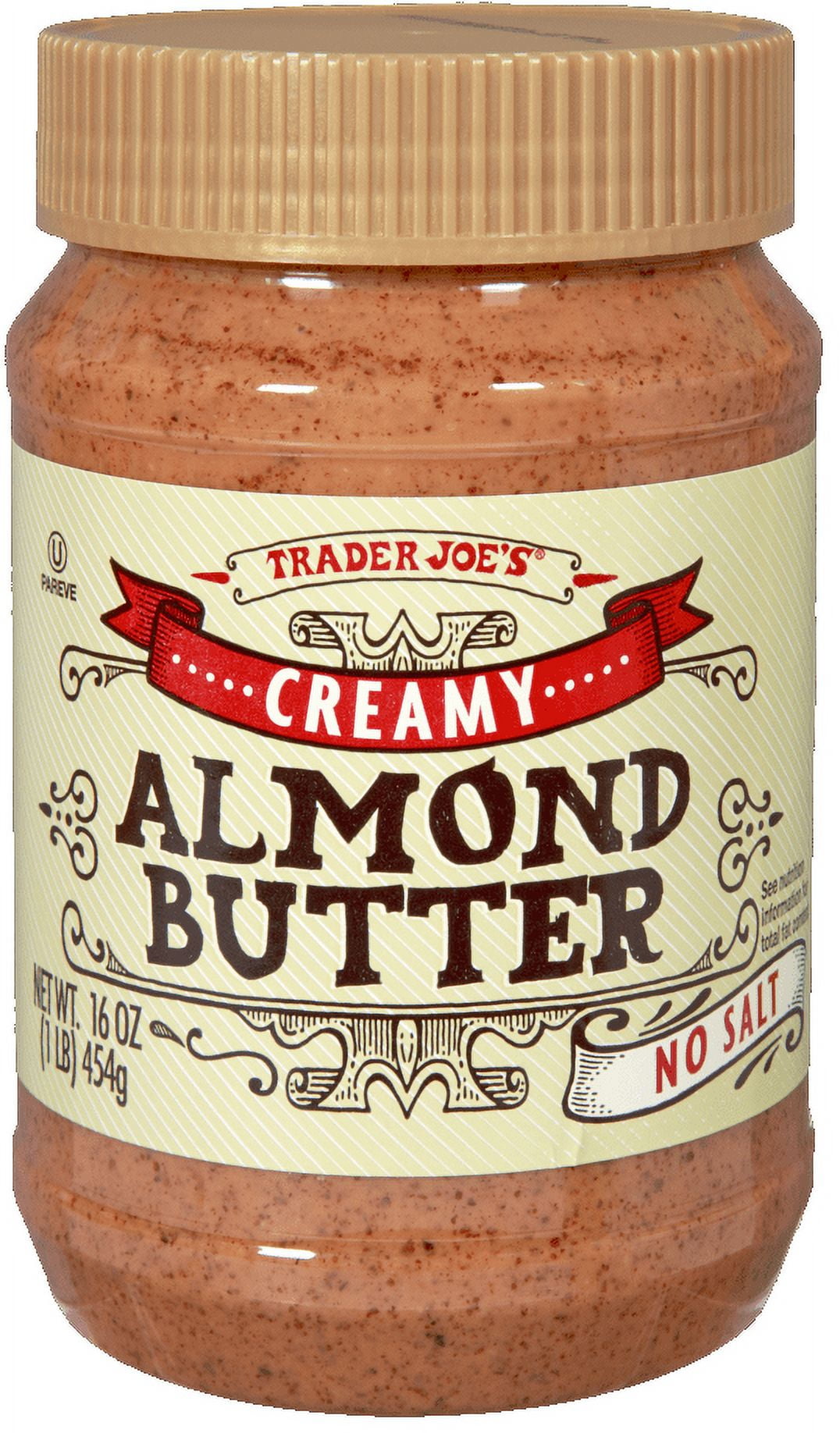 Tjs Creamy Almond Butter No Salt-16 Oz - Walmart.com