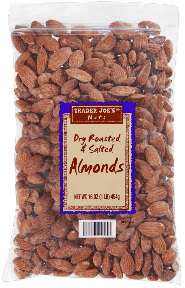 Tjs Dry Roasted & Salted Almonds-1 Lb - Walmart.com