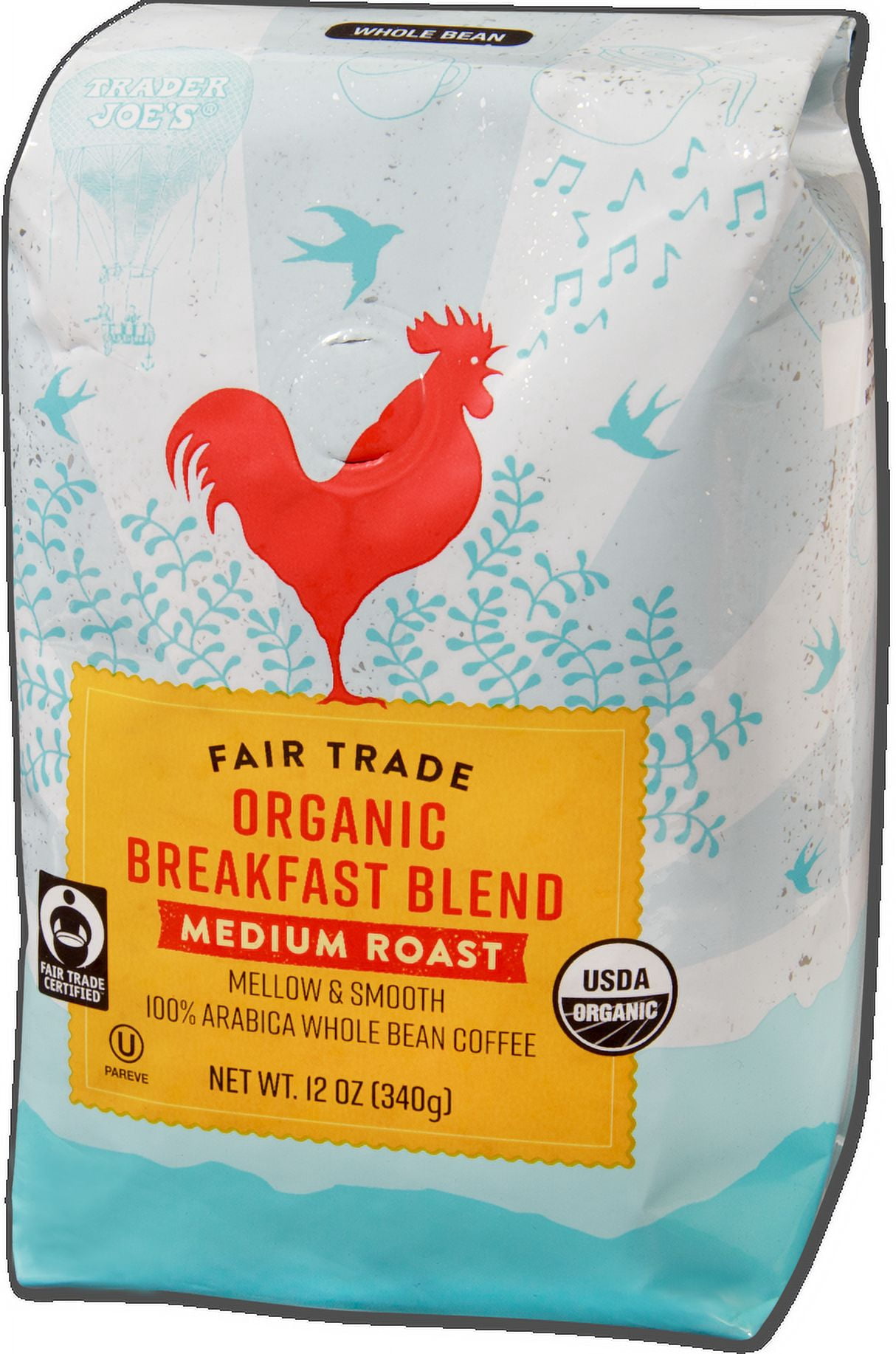 Tjs Fair Trade Organic Breakfast Blend-12 Oz - Walmart.com